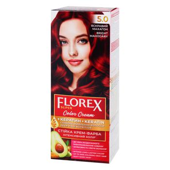 Florex Hair Cream Paint Bright Mahogany Color - order the best from Auchan