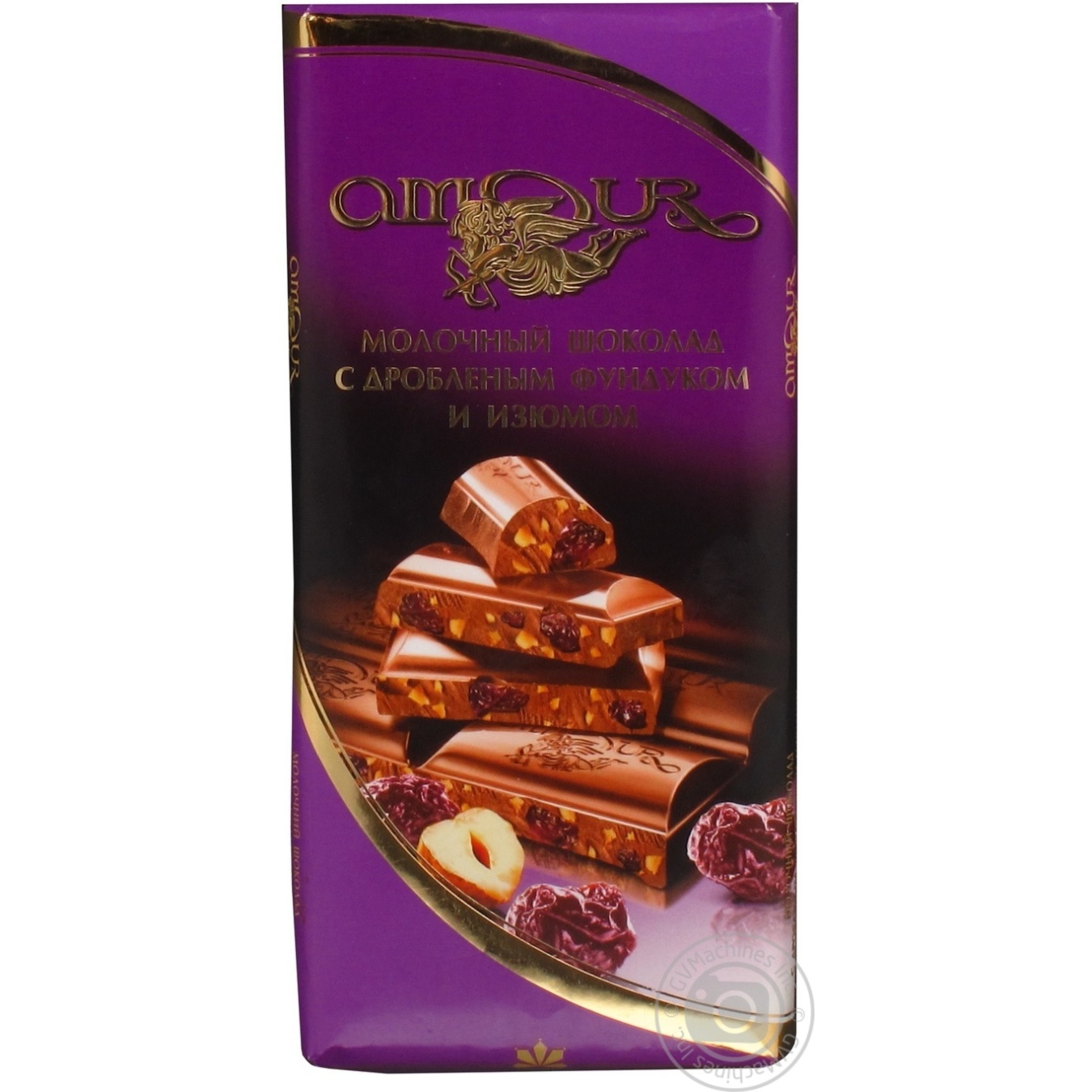 Шоколад Конти Amour молочный дробл фундук-изюм 100г ️ доставка на дом ...