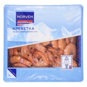 Norven Chilled Whole Boiled Shrimp 60-100 400g buy from 189.00 UAH – Auchan Kyiv, Lviv, Dnipro ...
