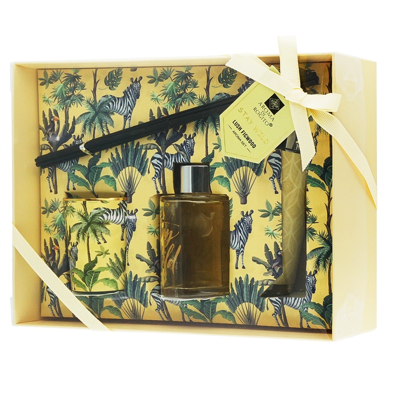 Aroma Di Rogito Stay Wild Set Candle 1pc + Aroma diffuser 60ml + Spray ...