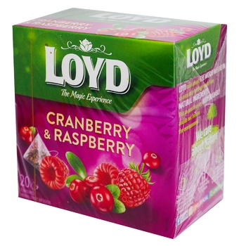 Loyd Cranberry & Raspberry Fruit Tea in Pyramids 2g x 20pcs buy from 40 ...