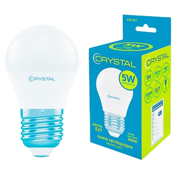 Crystal G45 5W Е27 3000K Led Bulb buy from 0.00 UAH – MegaMarket Kyiv
