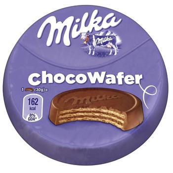 Вафлі Milka з начинкою какао вкриті молочним шоколадом 30г купити від ...